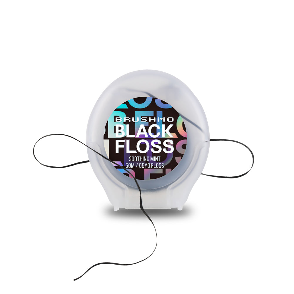Brushmo Black Floss (BBFloss) Expanding Woven Dental Floss – 55YD, 1 P